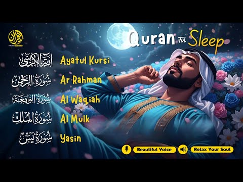 Mind-Calming Quran Sleep Aid ✦ Ayat Kursi, Ya-Sin, ArRahman, AlMulk, Waqiah