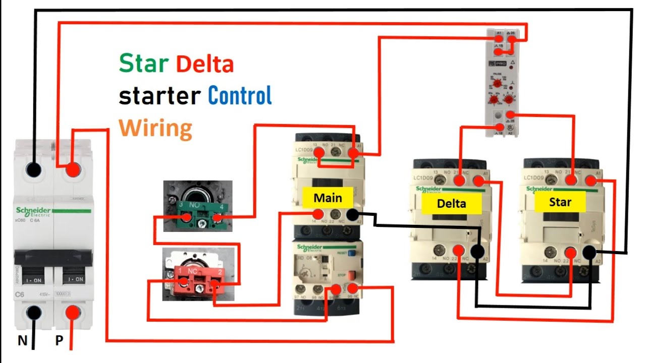 star delta starter control wiring | star delta starter control ...