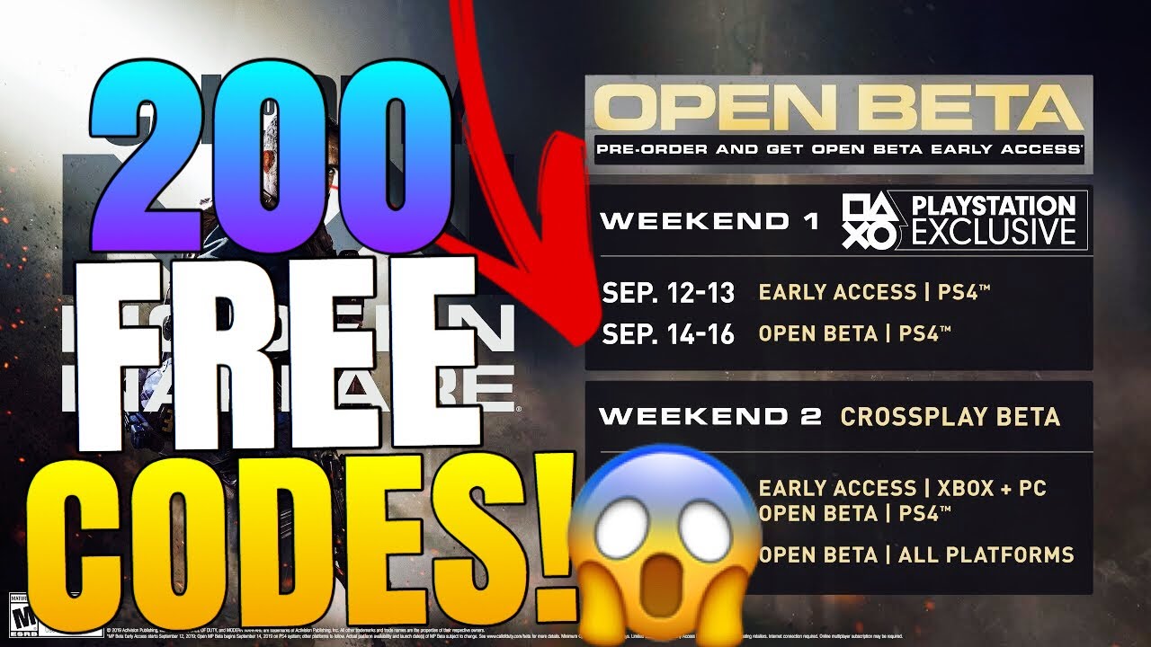200 MODERN WARFARE BETA CODES! (Free MW Beta Code Giveaway) - YouTube