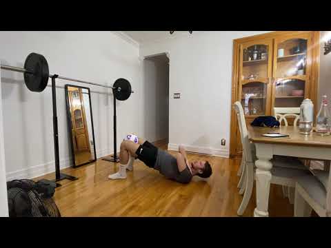 Hip thrusts with the ball between the knees