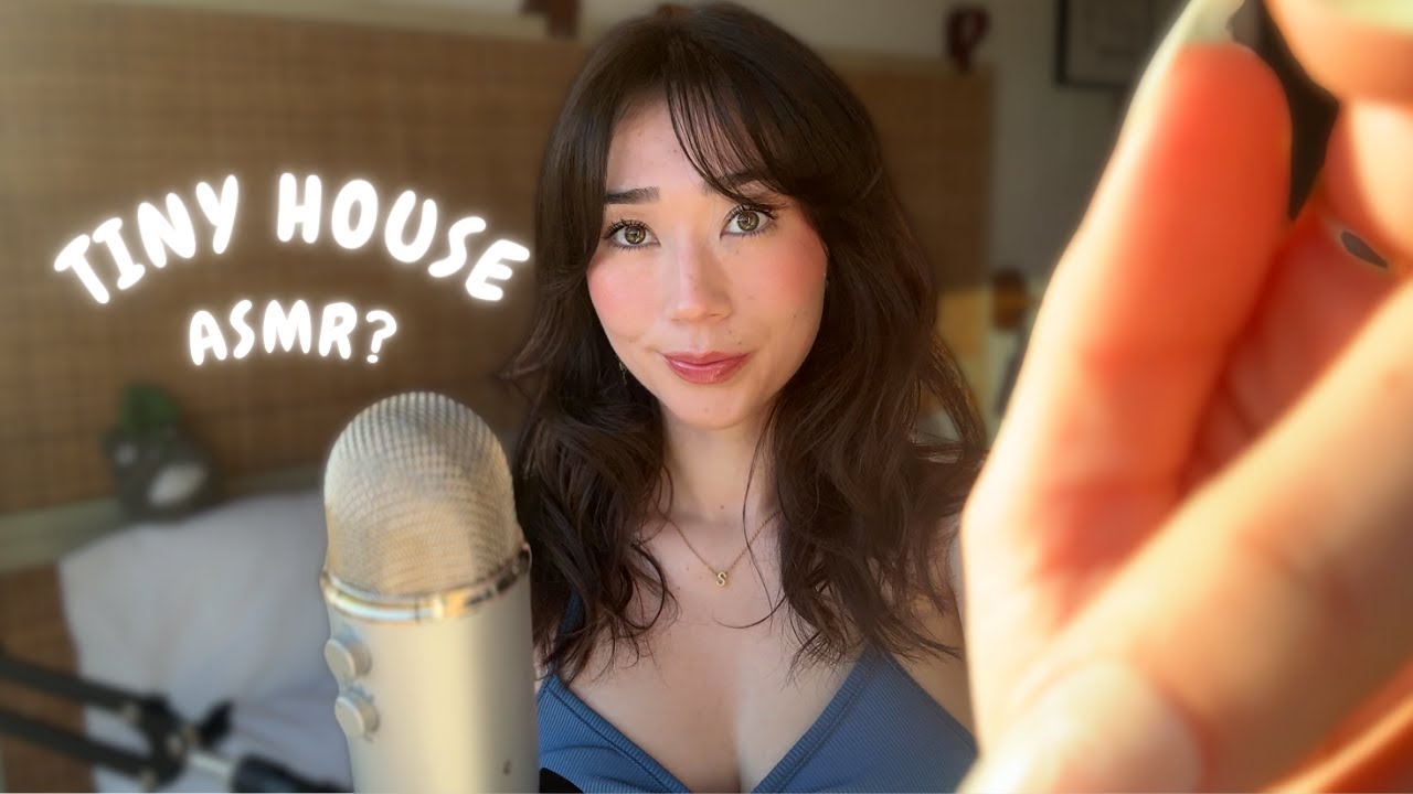 ASMR Up-Close Hand Movements and Sensitive Mouth Sounds in a TINY HOUSE!? - YouTube
