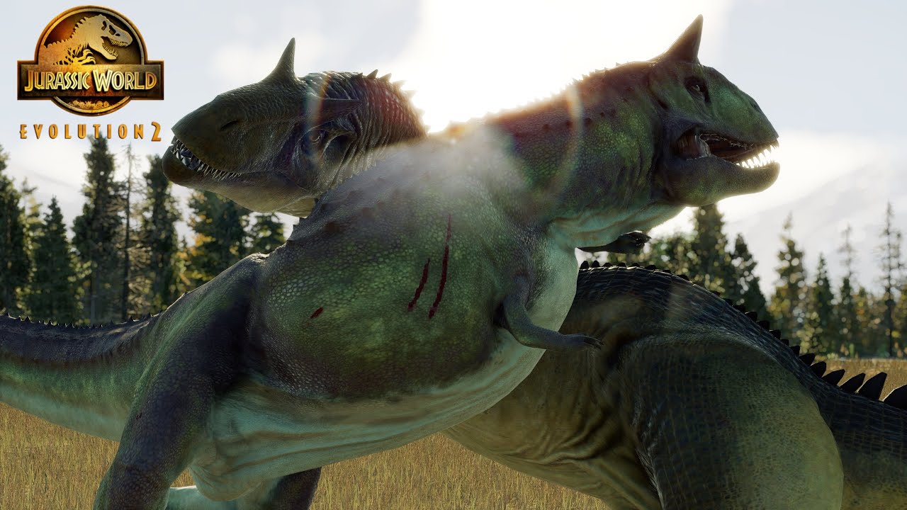 Allosaurus vs Carnotaurus - Jurassic World Evolution 2. - YouTube