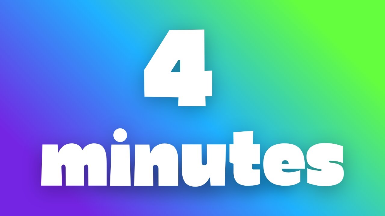 4 Minute Countdown Timer | Tri Cool Colors - YouTube