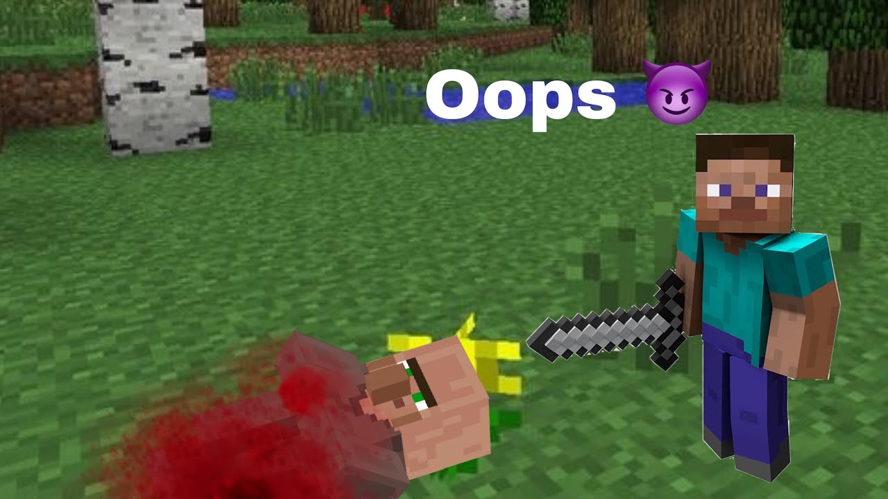 Killing villagers in Minecraft - YouTube