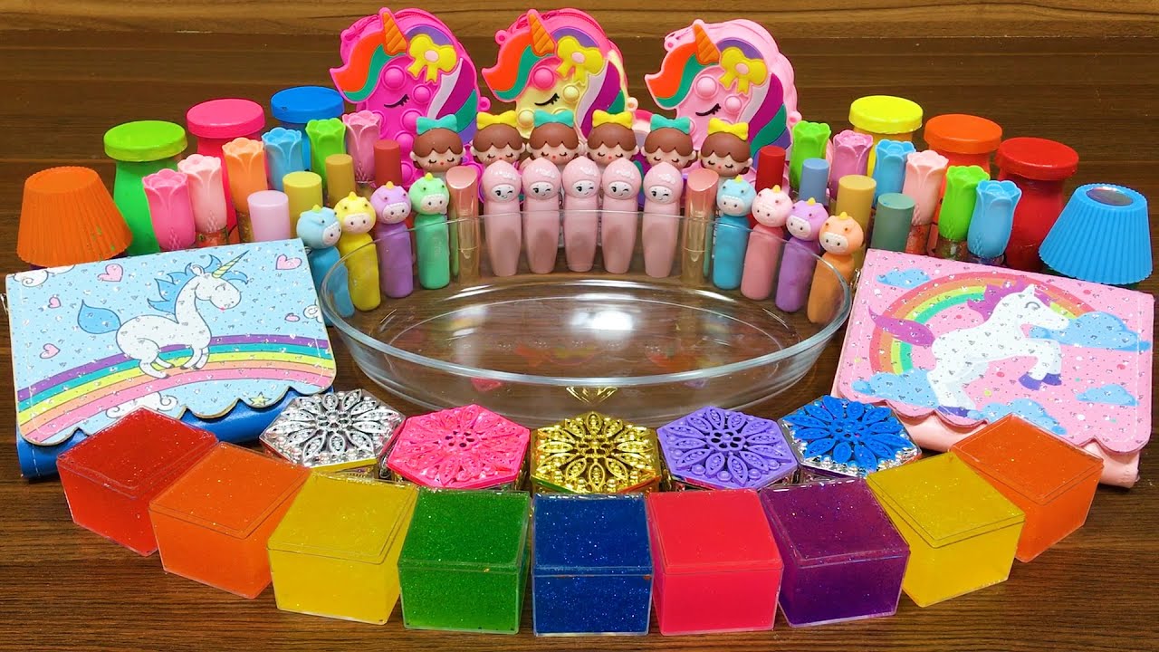 RAINBOW UNICORN!!!Mixing random into STOREBOUGHT!!!281 Satisfying Video ...