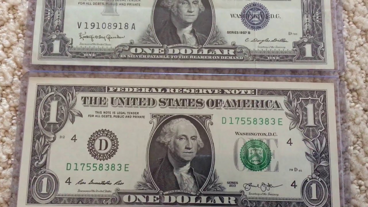 Silver certificate vs federal reserve note - YouTube