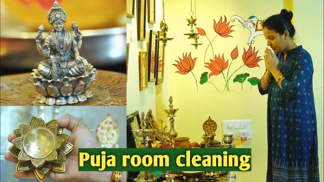 Complete pooja room cleaning - YouTube