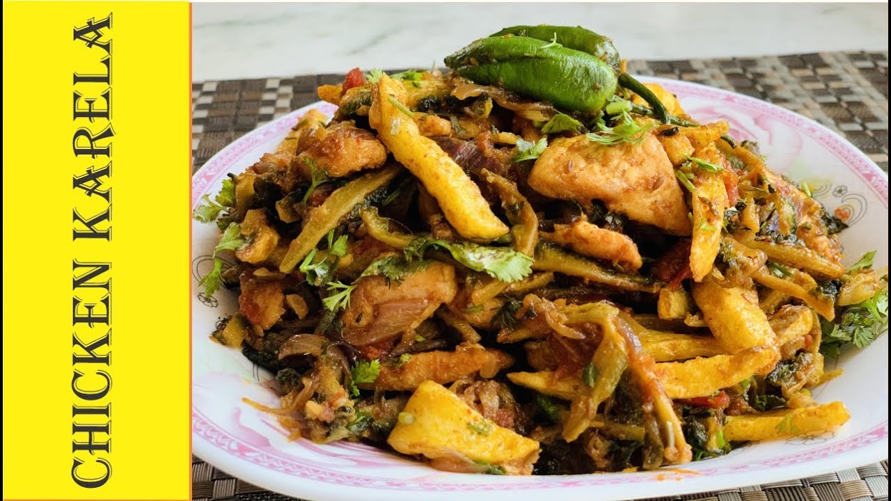 Chicken Karela Recipe | Karela Chicken | Chicken With Bitter Gourd ...