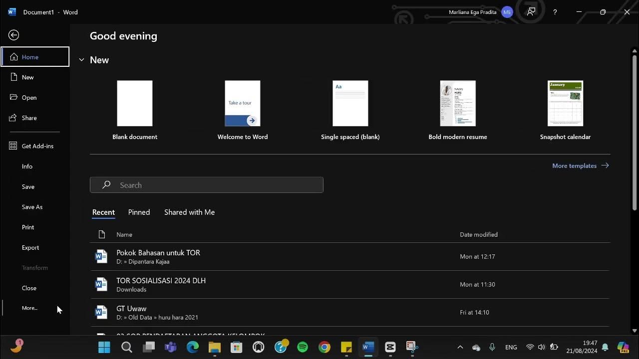 How to Change MS Word Scroll Bar Left to Right / Right to Left | Step ...
