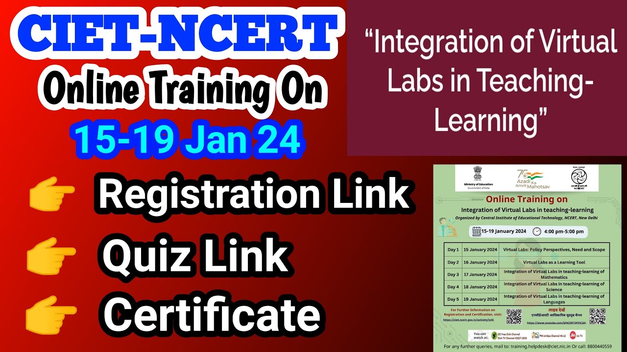 online training on Integration of Virtual Labs in Teaching Learning ...