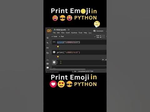 Print Emoji in python 😍😎😋 #python #viral #video - YouTube