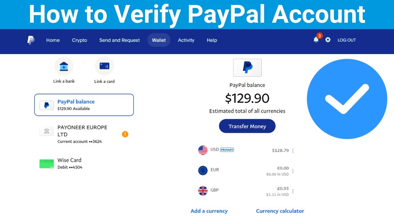 how to verify paypal account - YouTube