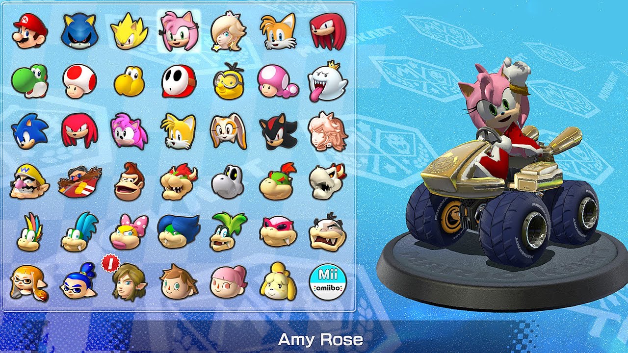What if you play as Amy Rose Mario in Mario Kart 8 Deluxe? (Mushroom ...