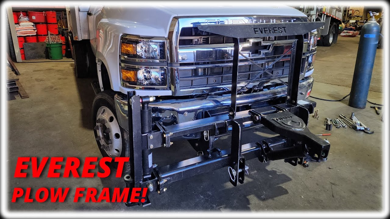 Everest Plow Frame Install On Our Chevy 6500 Is Complete! - YouTube