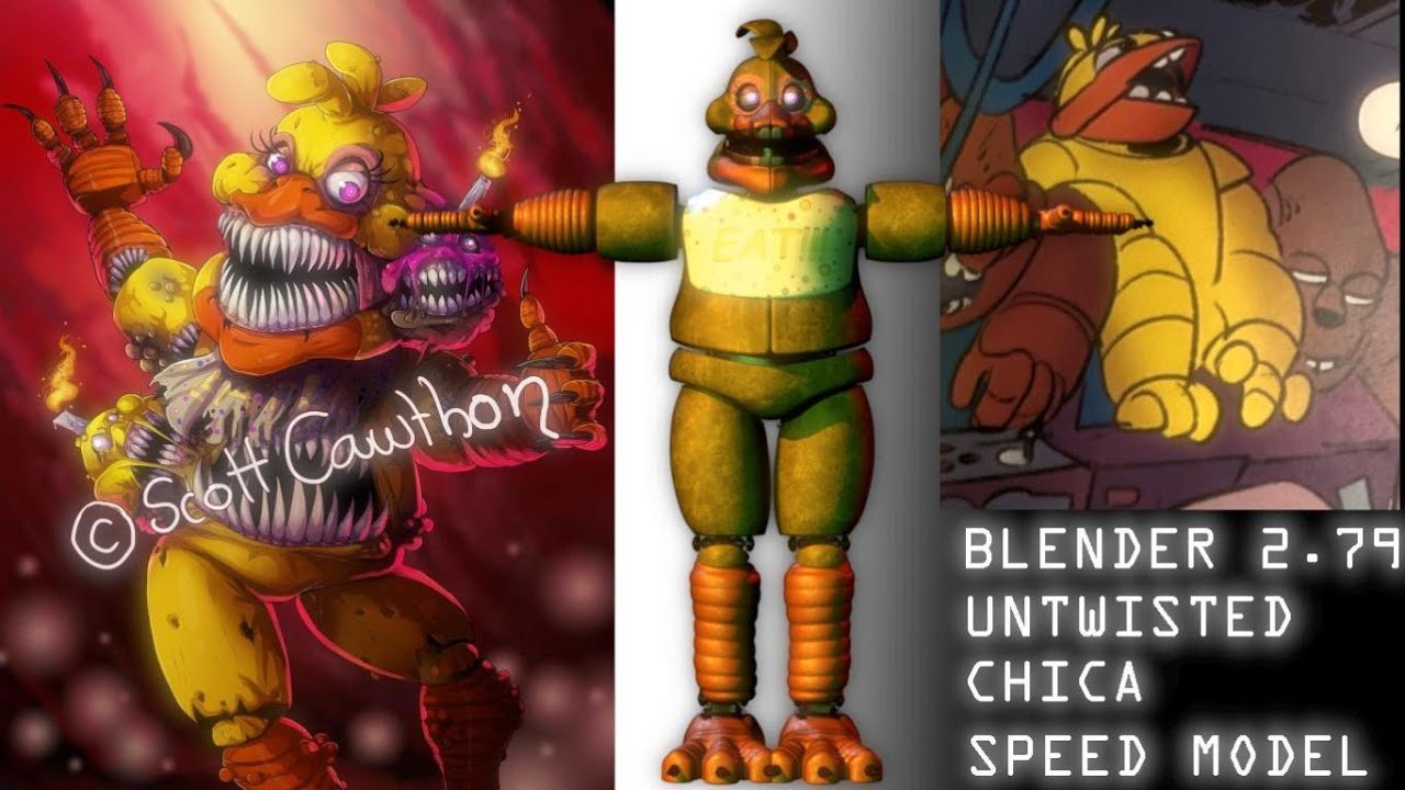 FNAF SPEEDMODEL TTO Untwisted Chica - YouTube