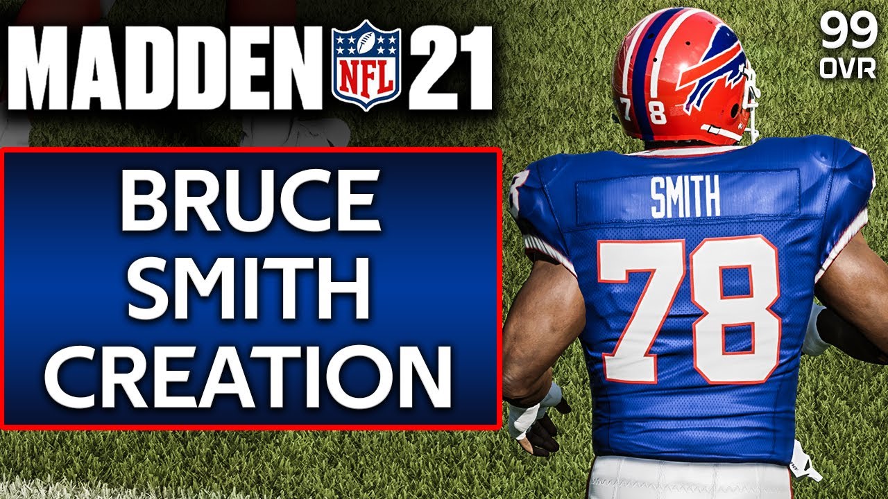 How to make / create DE Bruce Smith Madden 21 Buffalo Bills PS4 | Xbox ...