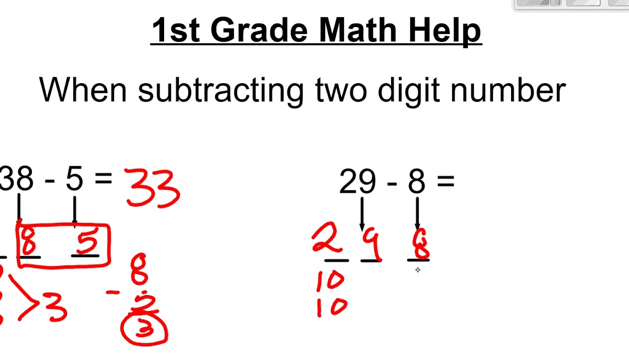 1st grade subtraction help - YouTube