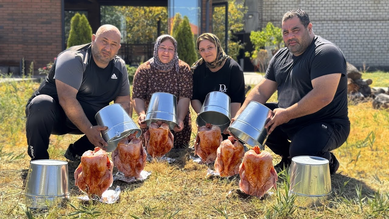 Delicious ROASTED CHICKENS Under a Bucket! 🍗🔥 You Won't Believe This ...