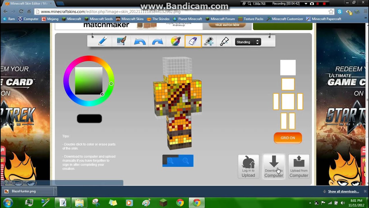 Minecraft Skin Edit Tutorial- Skin Into A Skin-(KENDAWG2000) - YouTube