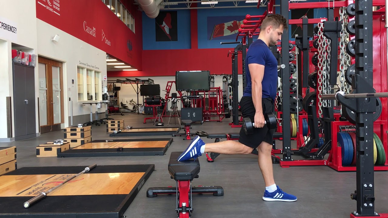 DB RFE Split Squat (ISO Hold) - YouTube