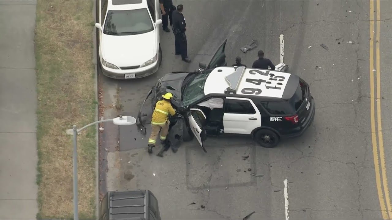 Elderly man killed in crash involving LAPD vehicle - YouTube