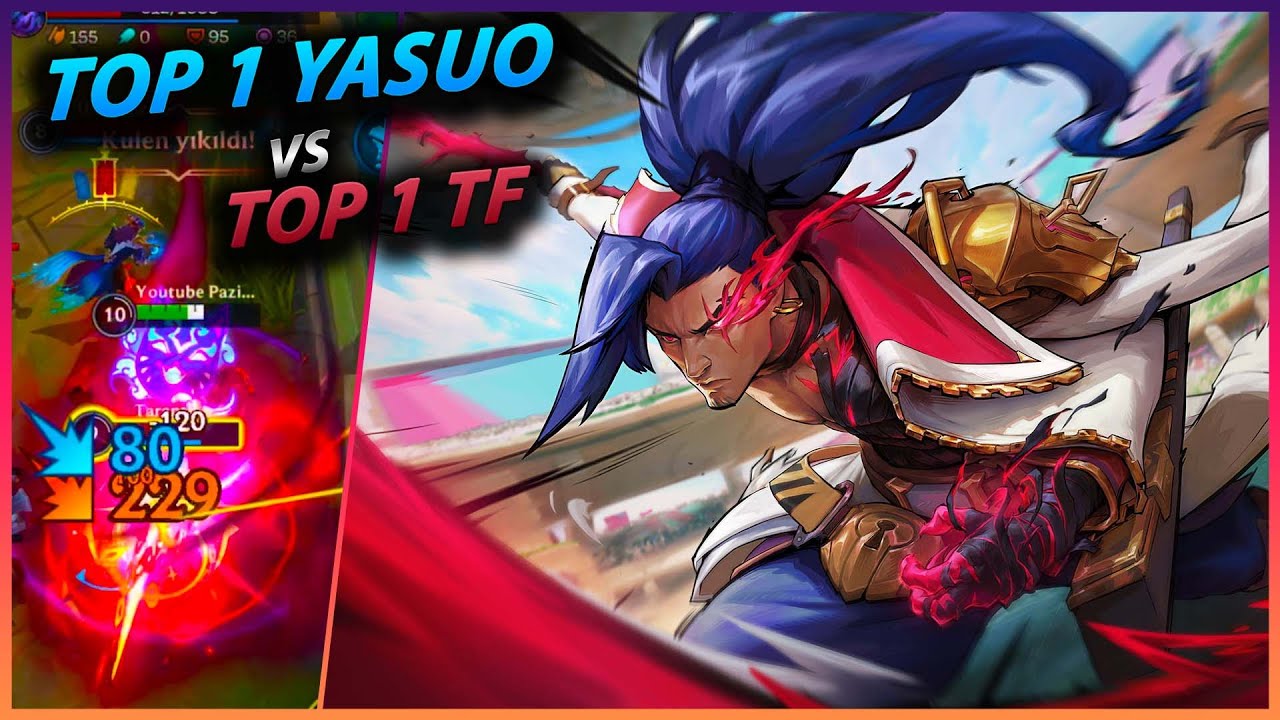 TOP 1 YASUO VS TOP 1 TF ÖĞRETİCİ GAMEPLAY | BEST BUILD - Wild Rift ...
