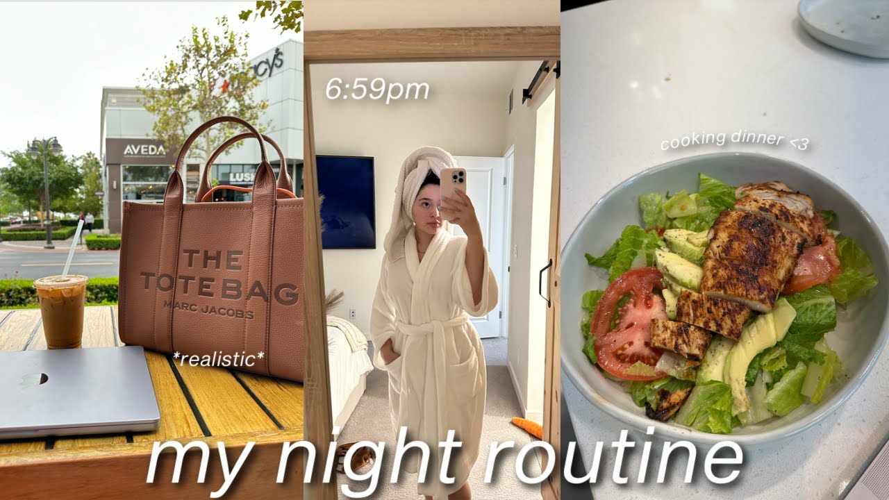 my 7pm *work* night routine | dinner, cleaning, cafe - YouTube
