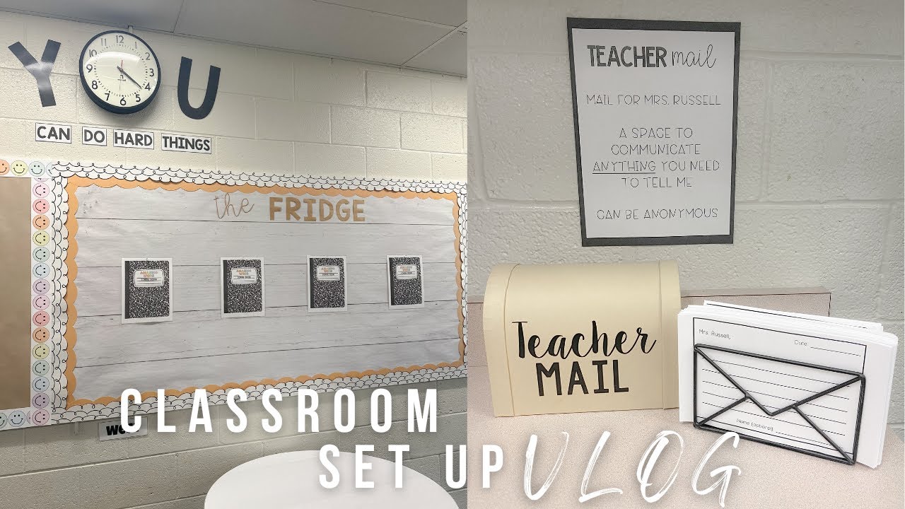 Classroom Set Up Part 3: whiteboard, final details, + more! - YouTube