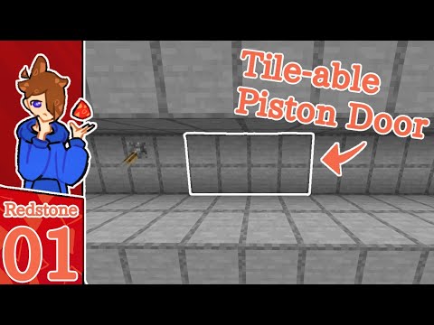 Redstone #1| Minecraft Bedrock: 2x4 piston door - YouTube