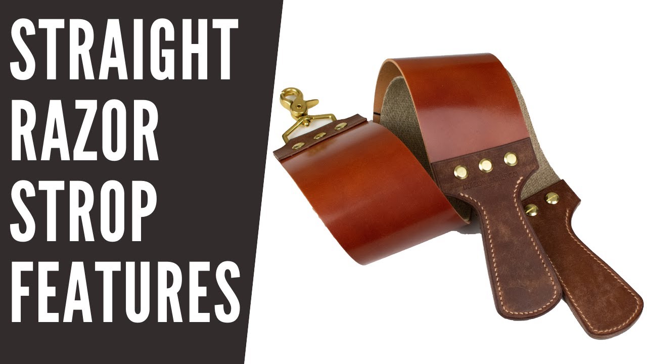 Horween Shell Cordovan Straight Razor Strop Features - YouTube