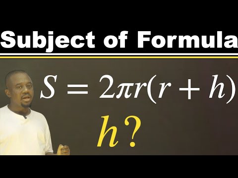 Part 7 | Subject of Formula | How to solve the subject of formula - YouTube