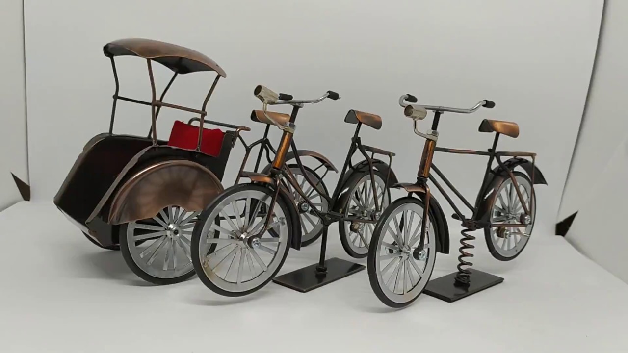 Paket Miniatur Becak & Sepeda Mini dari Jogja - YouTube