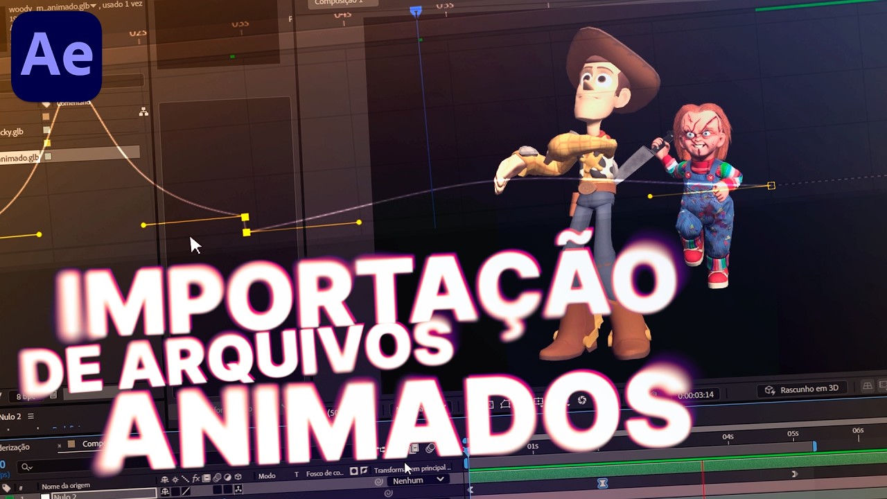 IMPORTAÇÃO DE ARQUIVOS ANIMADOS .GLB NO AFTER EFFECTS - YouTube