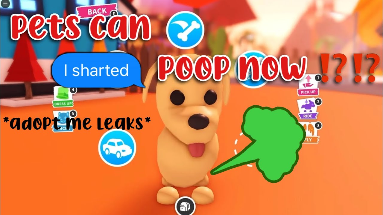 PET TASKS REVAMP *LEAKS ON ADOPT ME NEW UPDATE* MY PET CAN POOP NOW? 🤨💀 ...