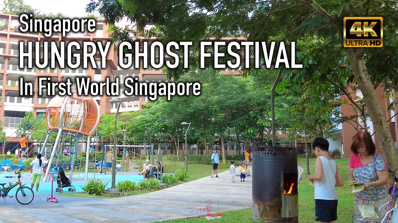 Hungry Ghost Festival in First World Singapore - YouTube