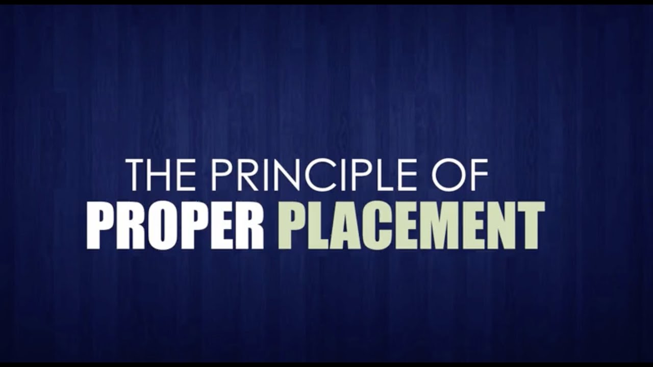 The Principle of Proper Placement - Pastor Randy Holdman - YouTube