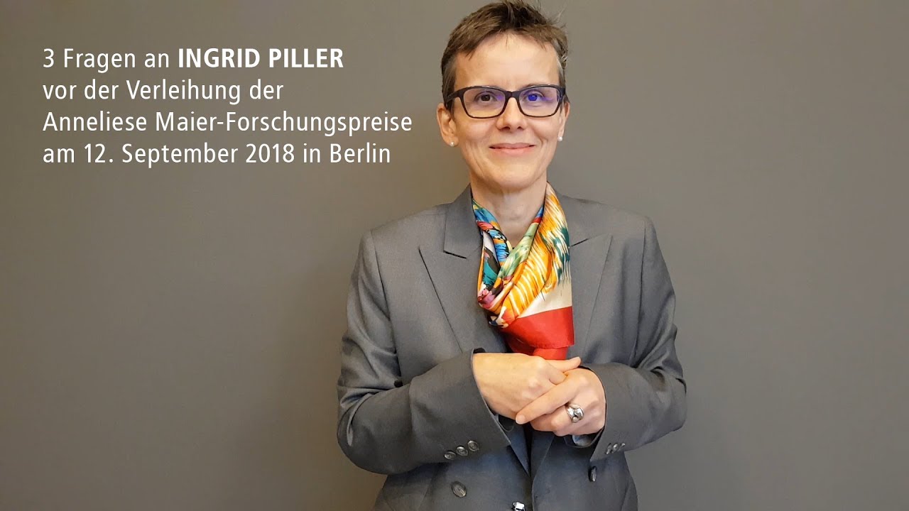 Ingrid Piller vor der Verleihung der Anneliese Maier-Forschungspreise ...