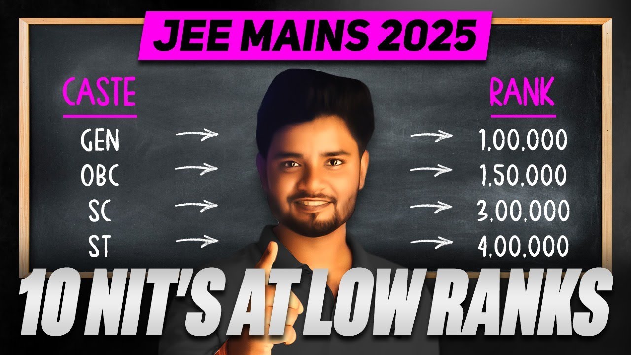JEE Mains Rank vs NIT at low Rank - Top 10 NIT at low Rank - YouTube