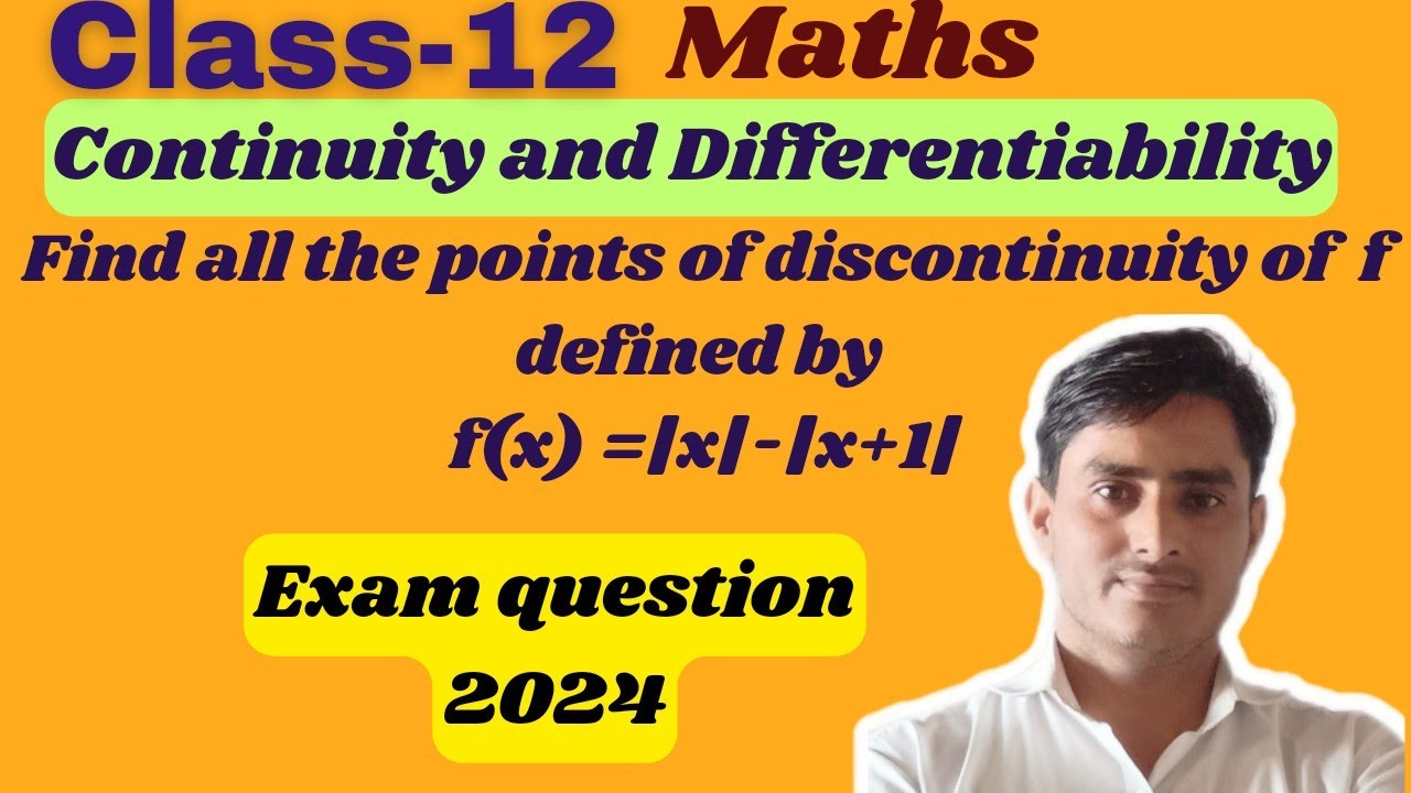 Find all the points of discontinuity of f defined by f(x) = |x|-|x+1 ...