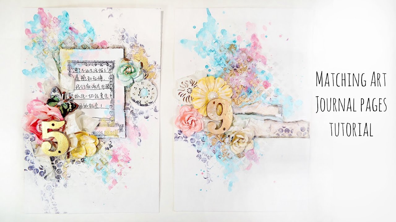 Matching Art Journal Pages Tutorial ★ - YouTube