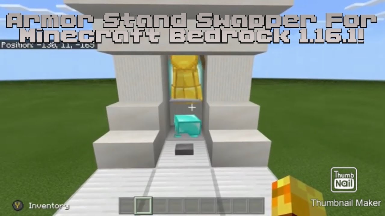 Super Compact Armor Stand Swapper! | Minecraft Bedrock Tutorial - YouTube