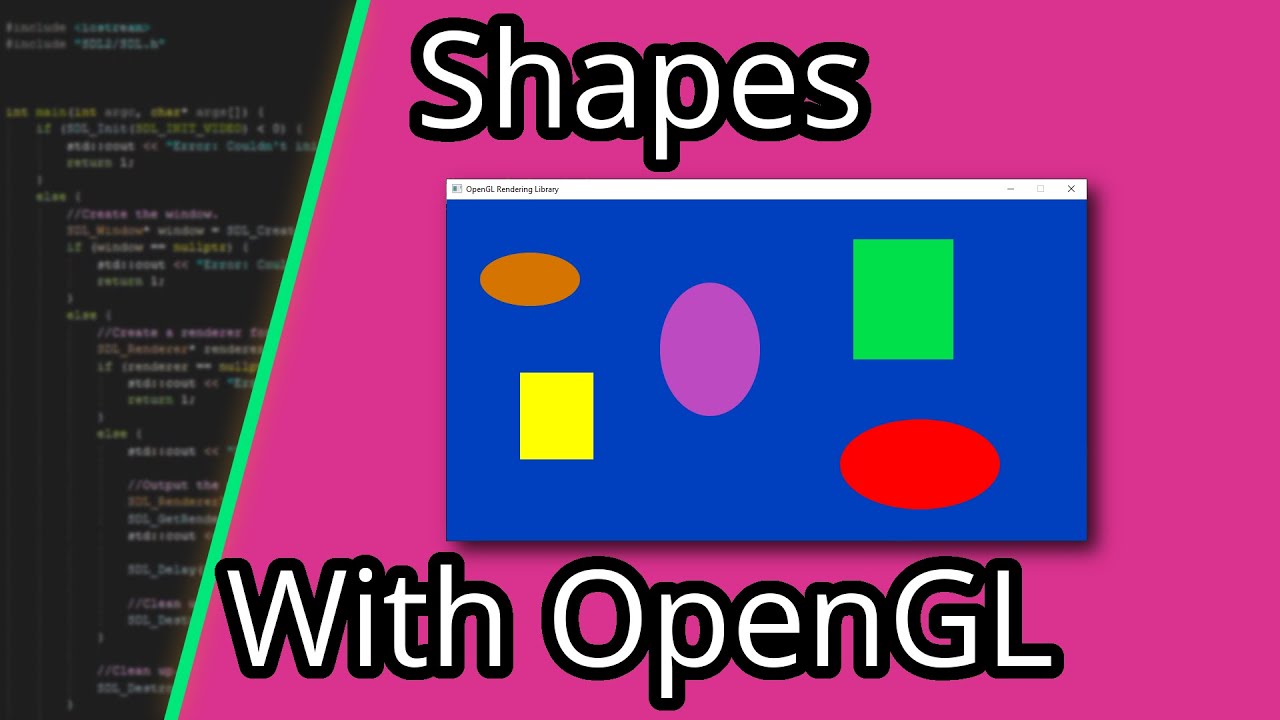 Draw 2D Shapes C++ OpenGL from Scratch - YouTube