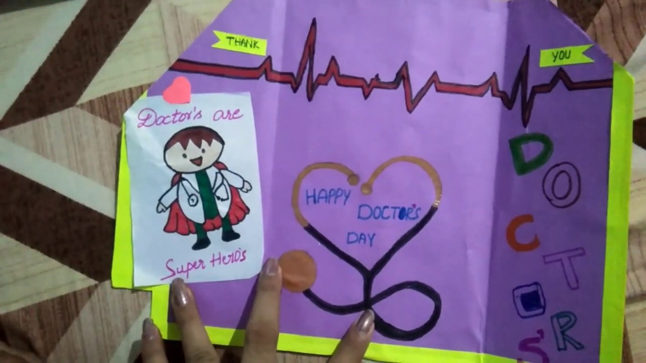 Doctors Day Gift Card | How to make DIY Doctors Day gift card | Thank ...