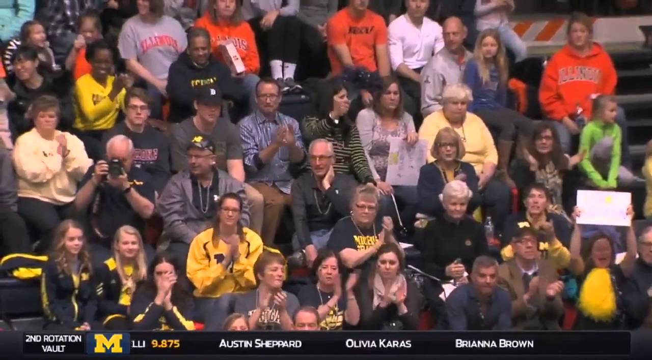 Austin Sheppard (Michigan) 2016 Vault vs Illinois 9.875 - YouTube