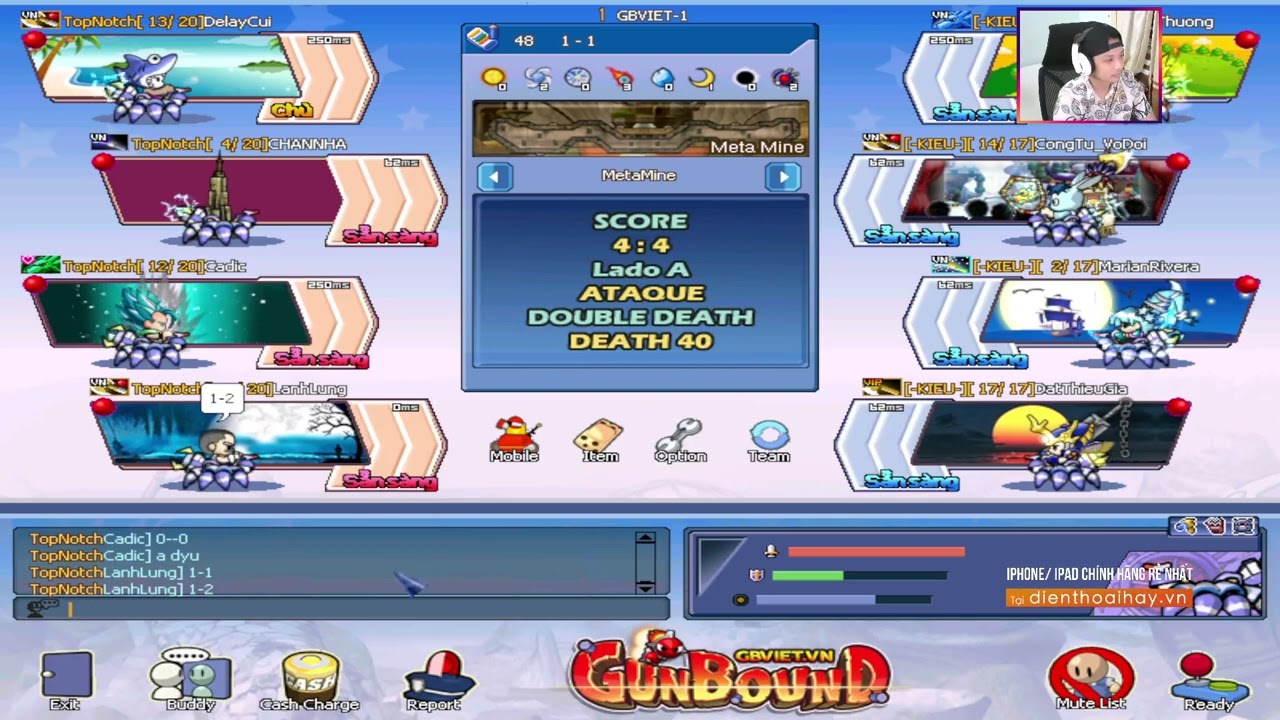 Topnotch VS KIEU aduka gunbound 4vs4 - YouTube