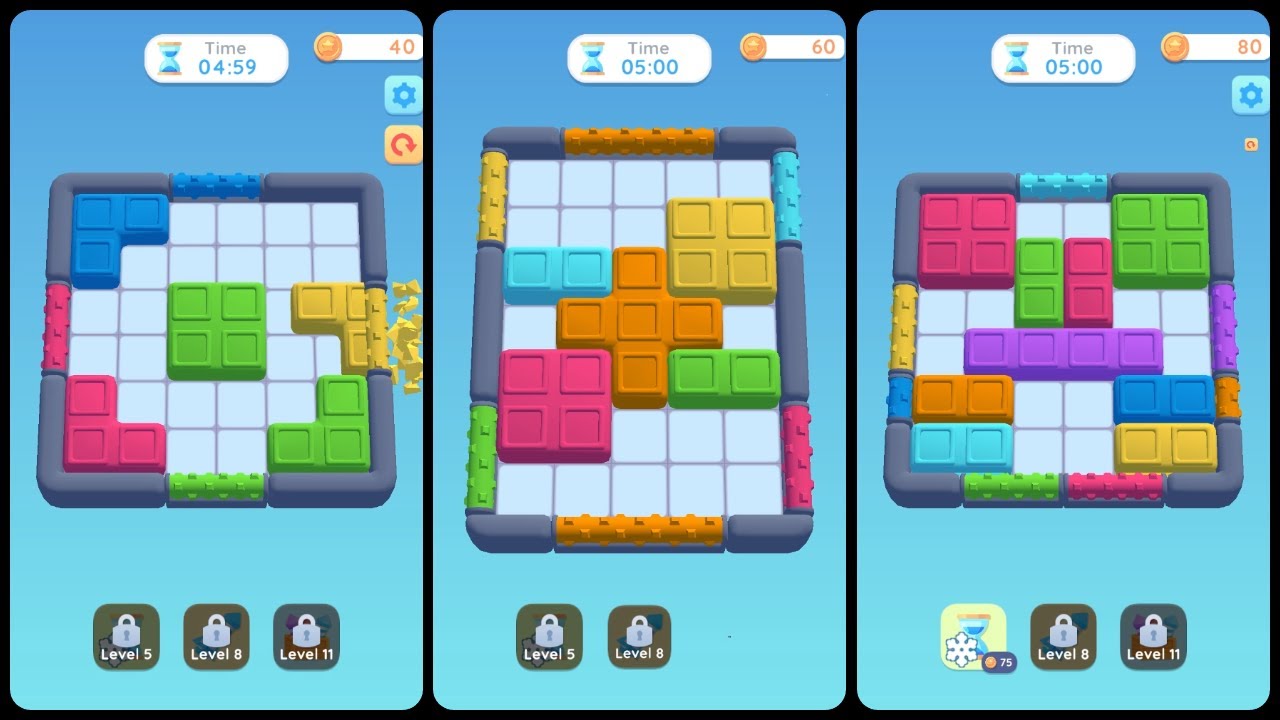 Blocky Out: Block Puzzle Games Gameplay Android - YouTube