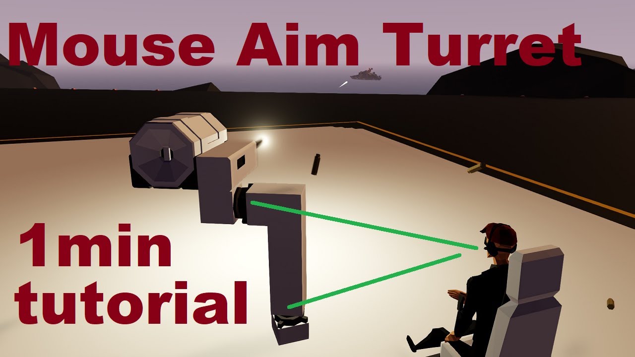 [Stormworks] Tutorial: Basic of mouse aimed turret - YouTube