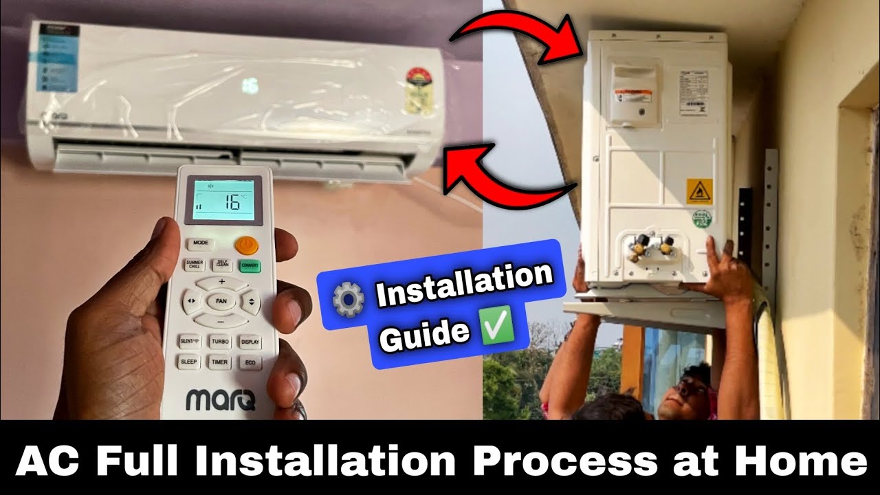 AC Installation Step by Step Process | Ghar pe AC ka fitting kaise kare ...