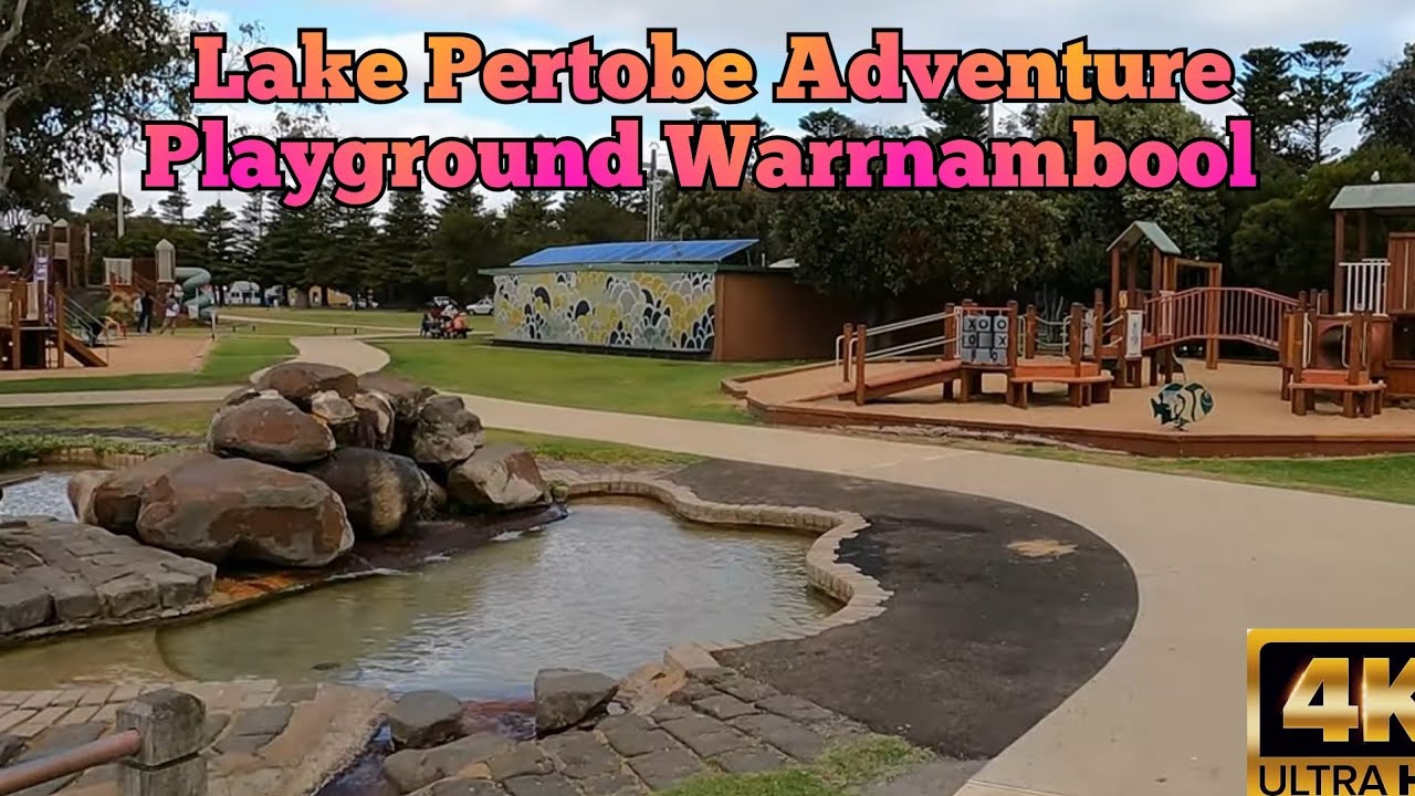 Lake Pertobe Adventure Playground Warrnambool Victoria Australia. 4K ...