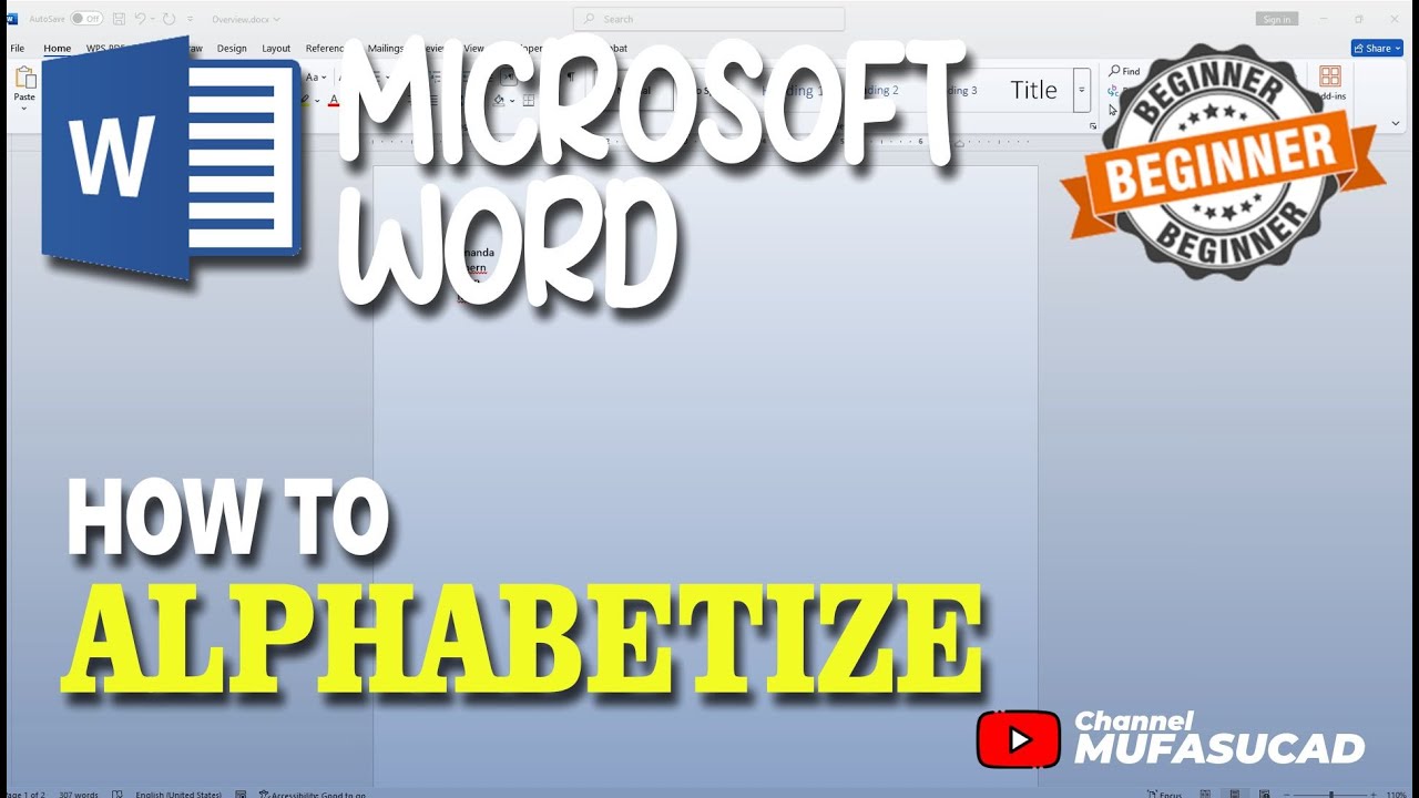 Microsoft Word How To Alphabetize - YouTube